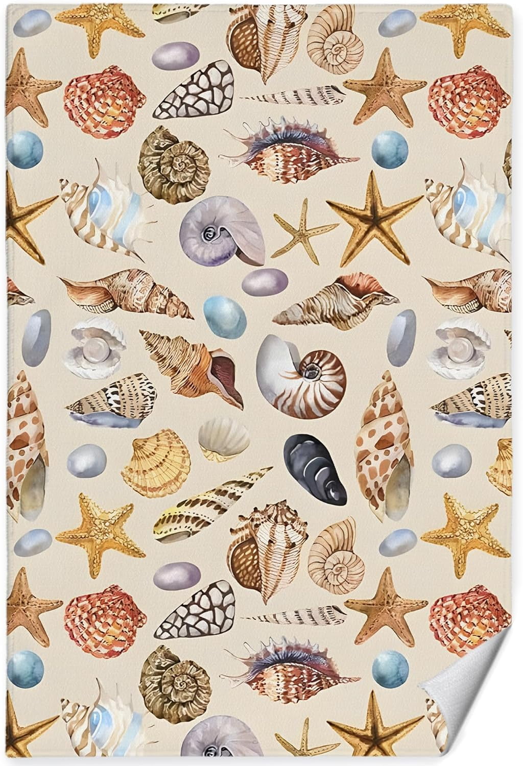 Coastal Summer Beach Kitchen Towels - Beachy Room Decor, Seashell ...