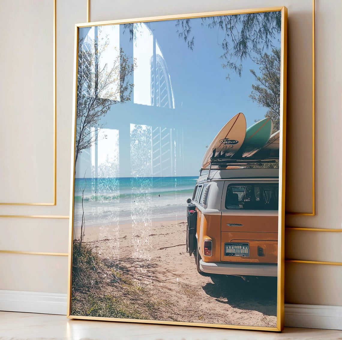 Coastal Summer Beachy Surfboard Minimalist Photography Boho Home Decor ...
