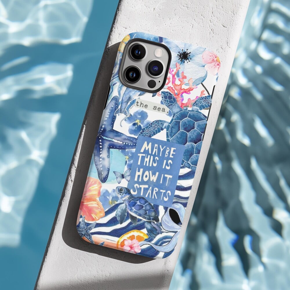 Coastal Summer Seashell Coral Phone Case with iPhone 17 to 11 Pro Max ...