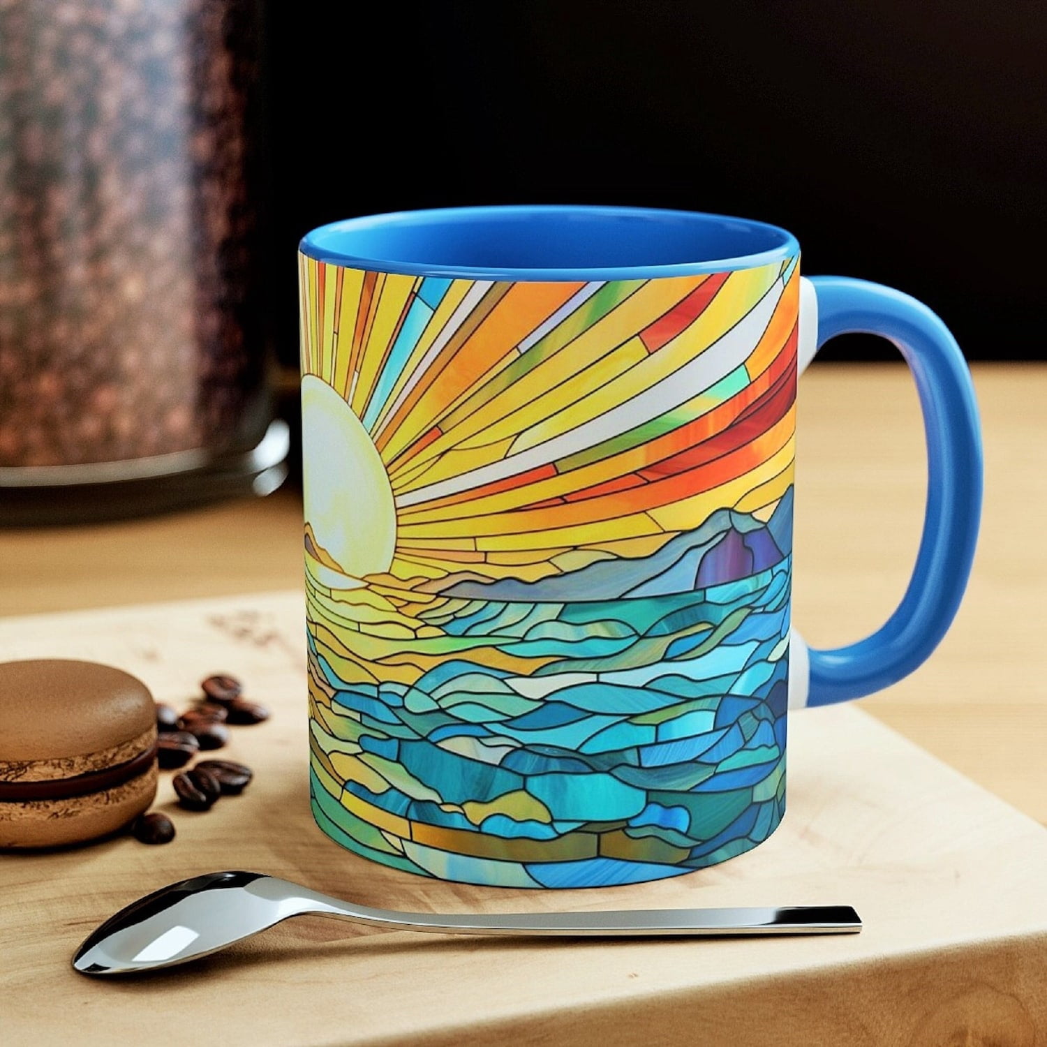 Coastal Sun Art Mug Beach Sunset Ceramic Coffee Cup - Walmart.com