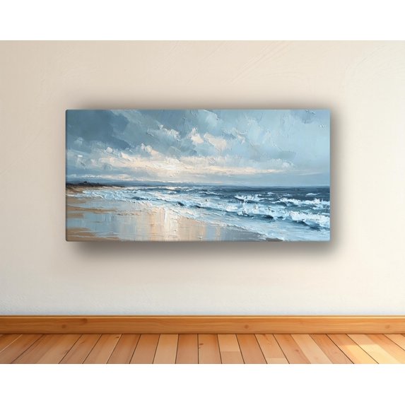 Coastal Sunset Art: Seascape Print Poster, Soothing Beach House Decor ...