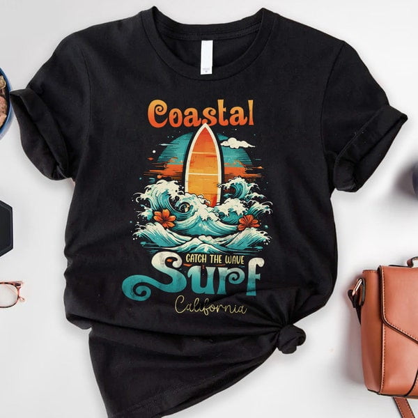 Coastal Surf Shirt Coconut Girl Clothes Trendy Beachy Shirts Surf Tee