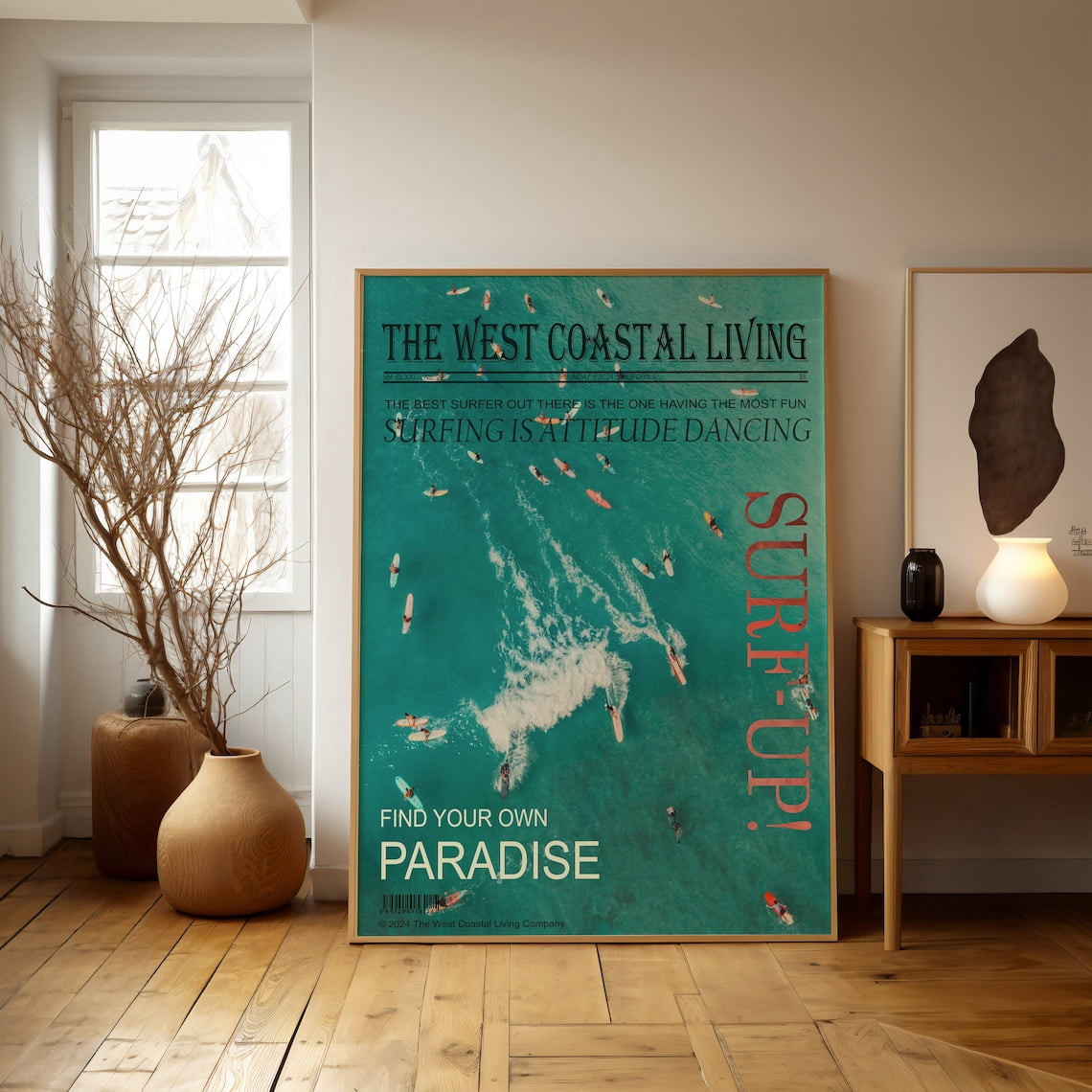 Coastal Surfer Magazine Cover Art Print, West Coast Living, Unframed ...