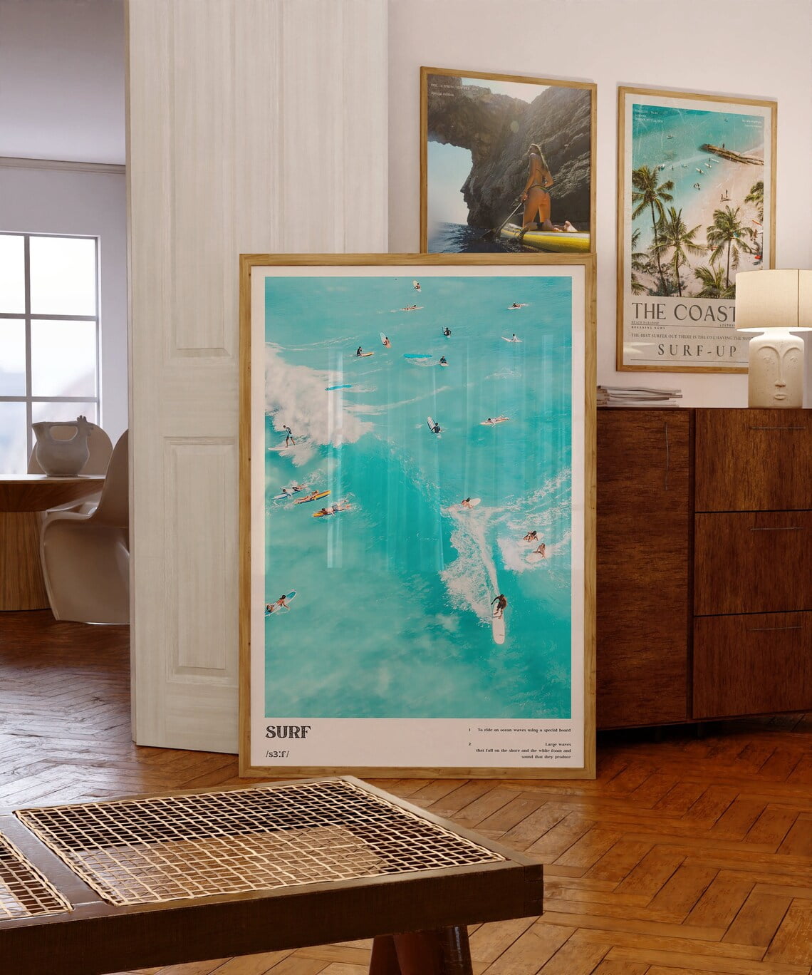 Coastal Surfers Print, Surf Definition Wall Art, Unframed Paper Poster ...