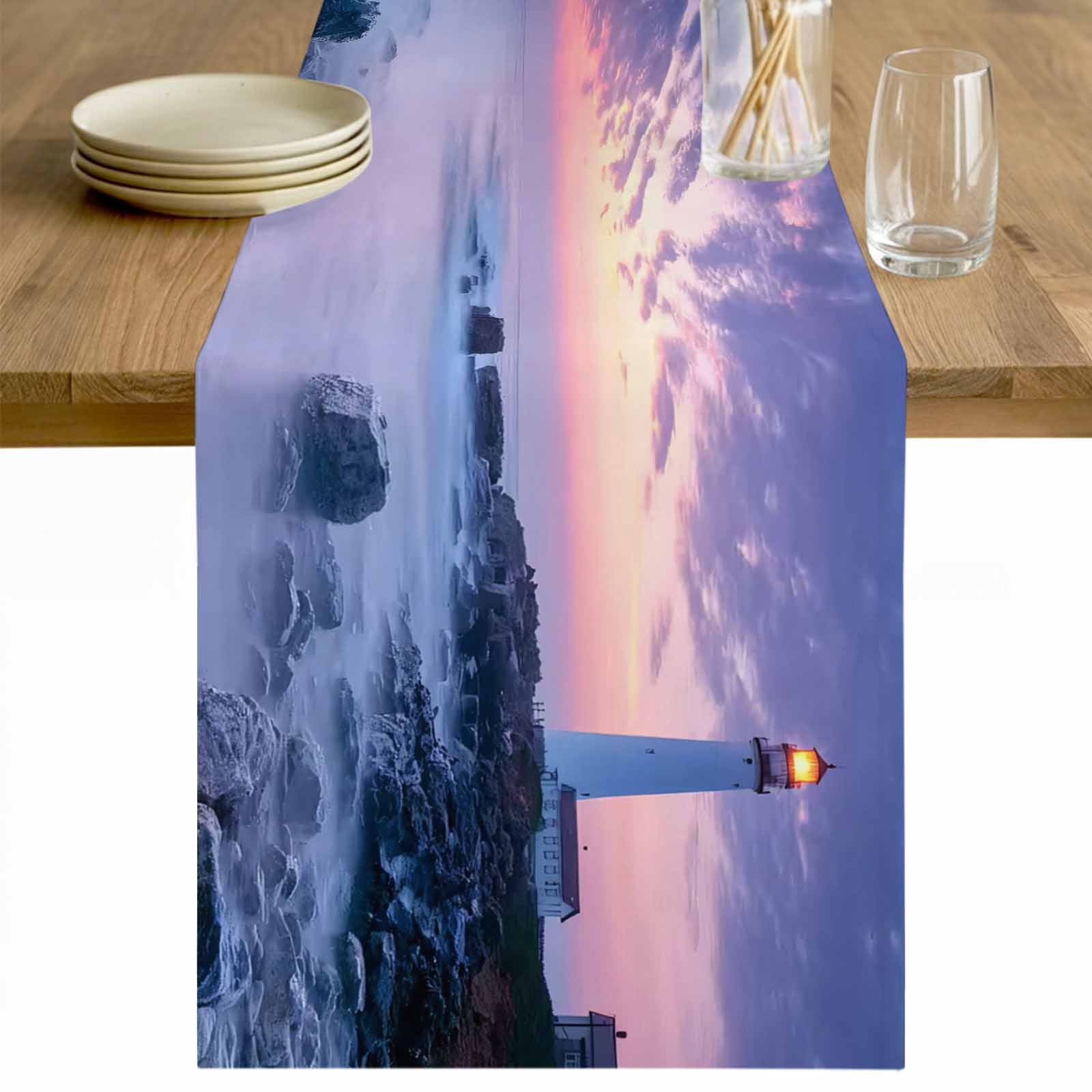 Coastal Table Runner 90 Inches Long Farmhouse Dress Scarves, Summer ...