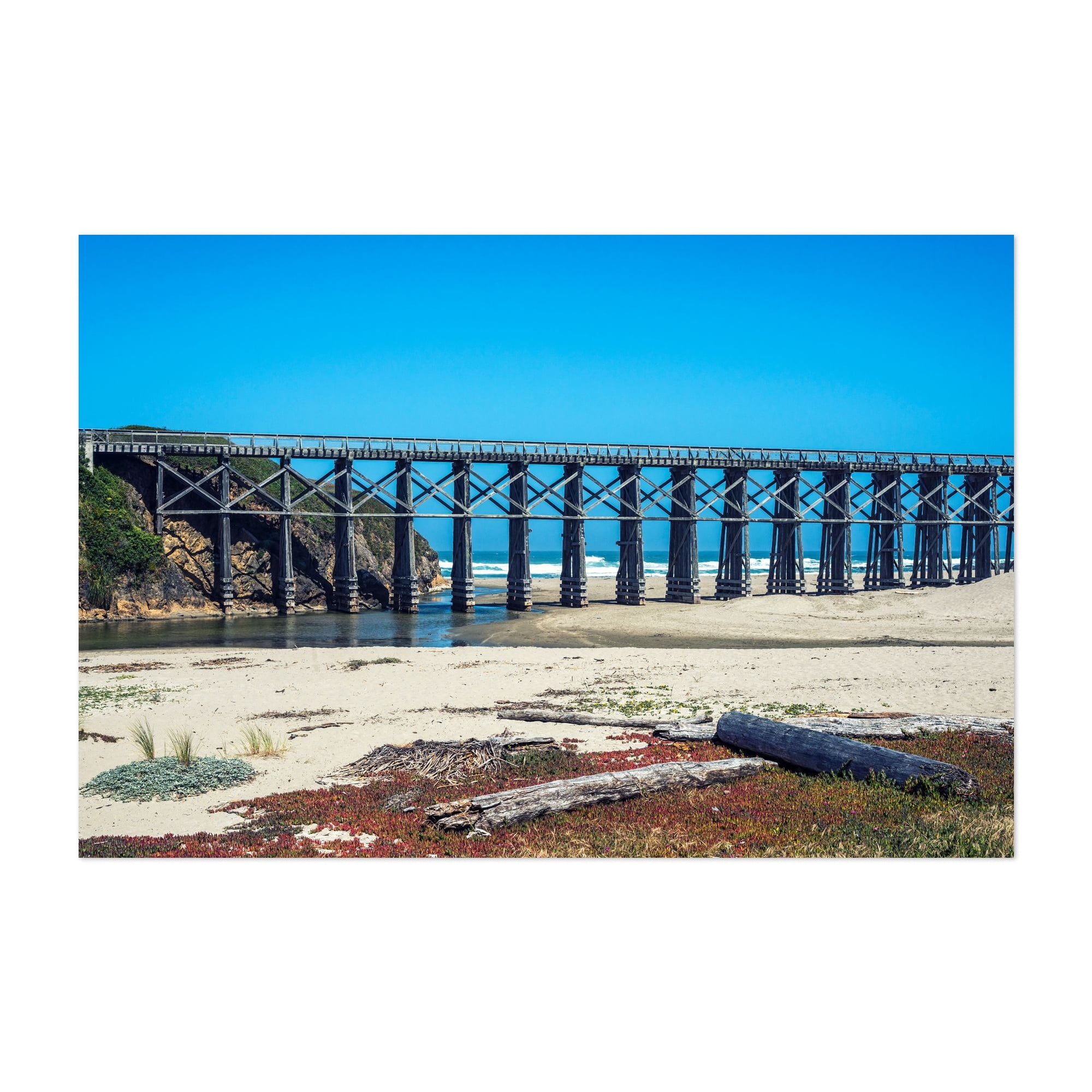 Coastal Trestle - Fort Bragg California Photography Bridge Coast Beach ...