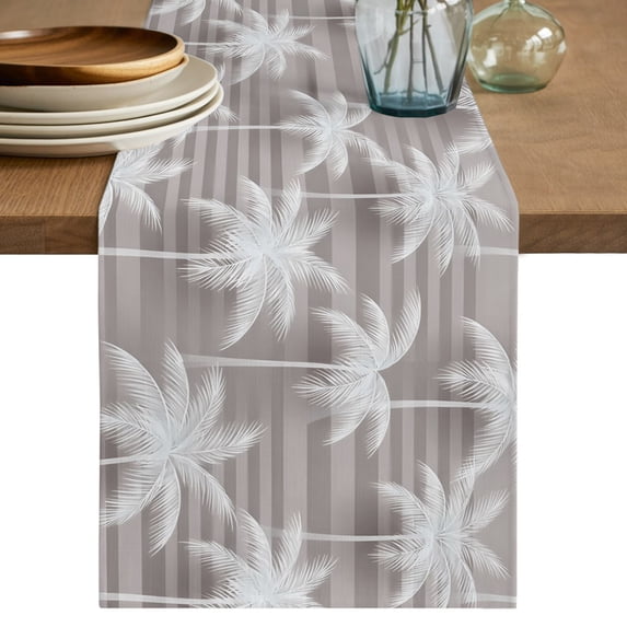 Coastal Tropical Tree Short Table Runner 48 Inches Long,Summer Palm ...