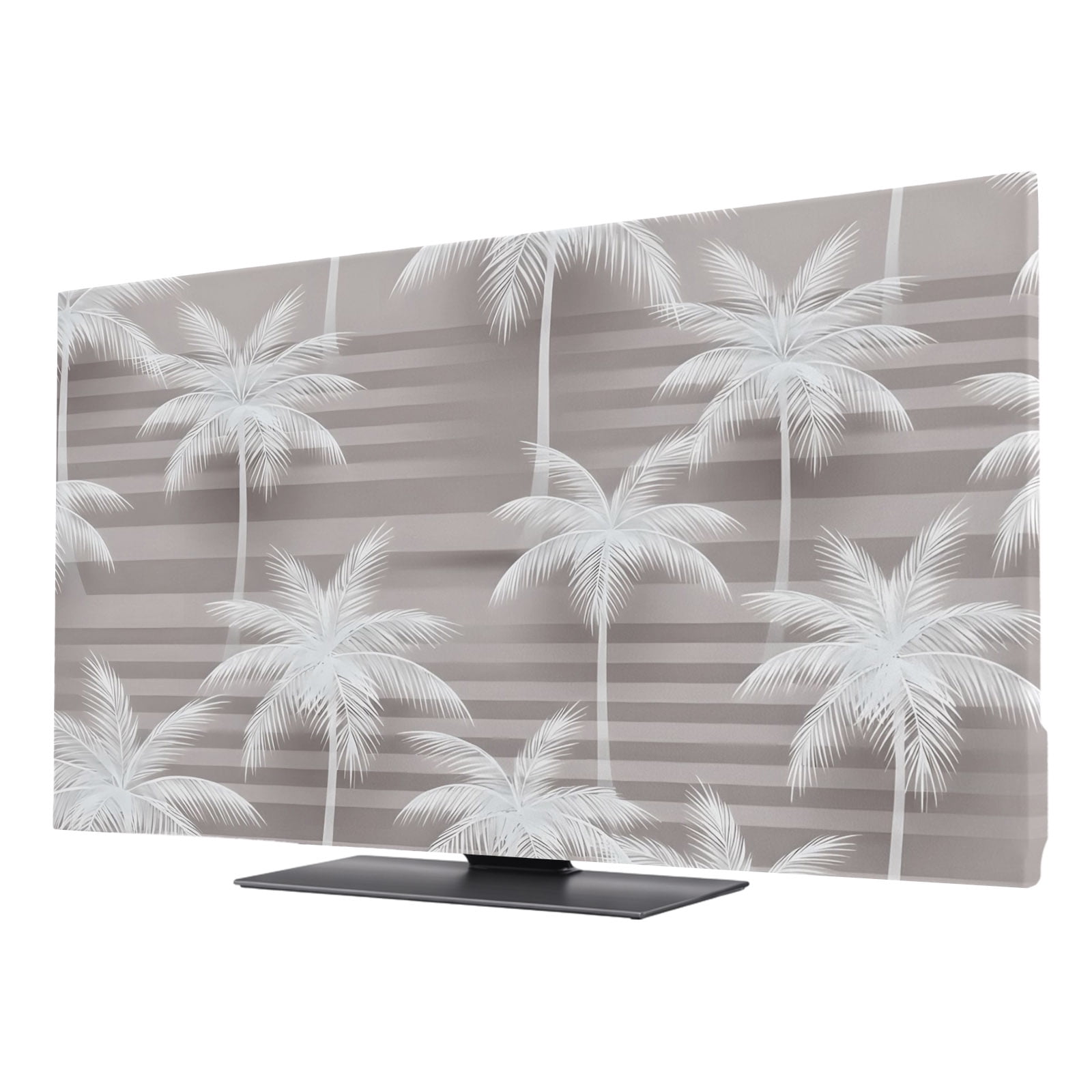 Coastal Tropical Tree TV Cover for 24 Inch Screen, Stretch Fabric ...
