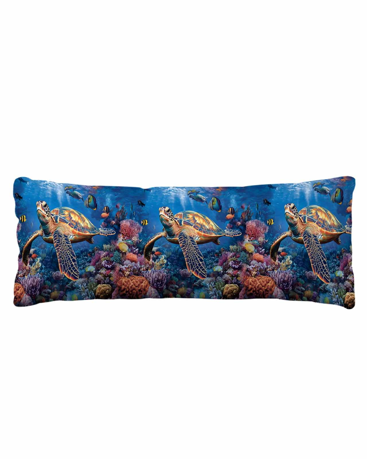 Coastal Turtle Body Pillow Cover 20 x 54 Inch Decorative Pillow Cover ...