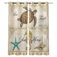 Coastal Turtle Seahorse Blackout Curtains for Bedroom/Living Room ...