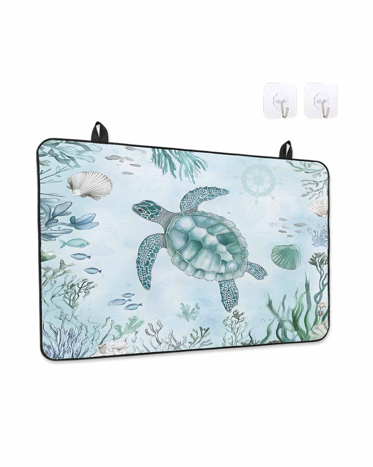 Coastal Turtle Stove Top Covers for Electric Stove, Kitchen Glass ...