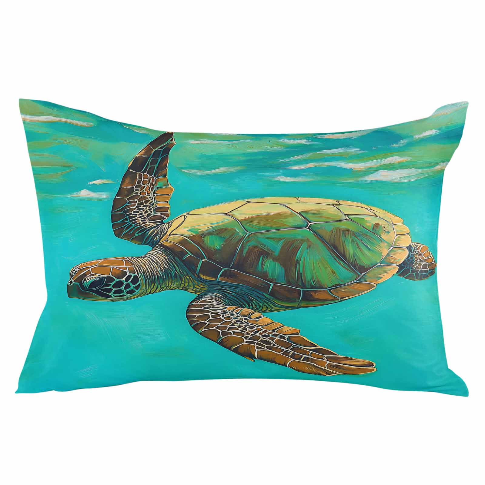 Coastal Turtle Throw Pillow Cover 20 x 26 Inch Decorative Pillow Cover ...
