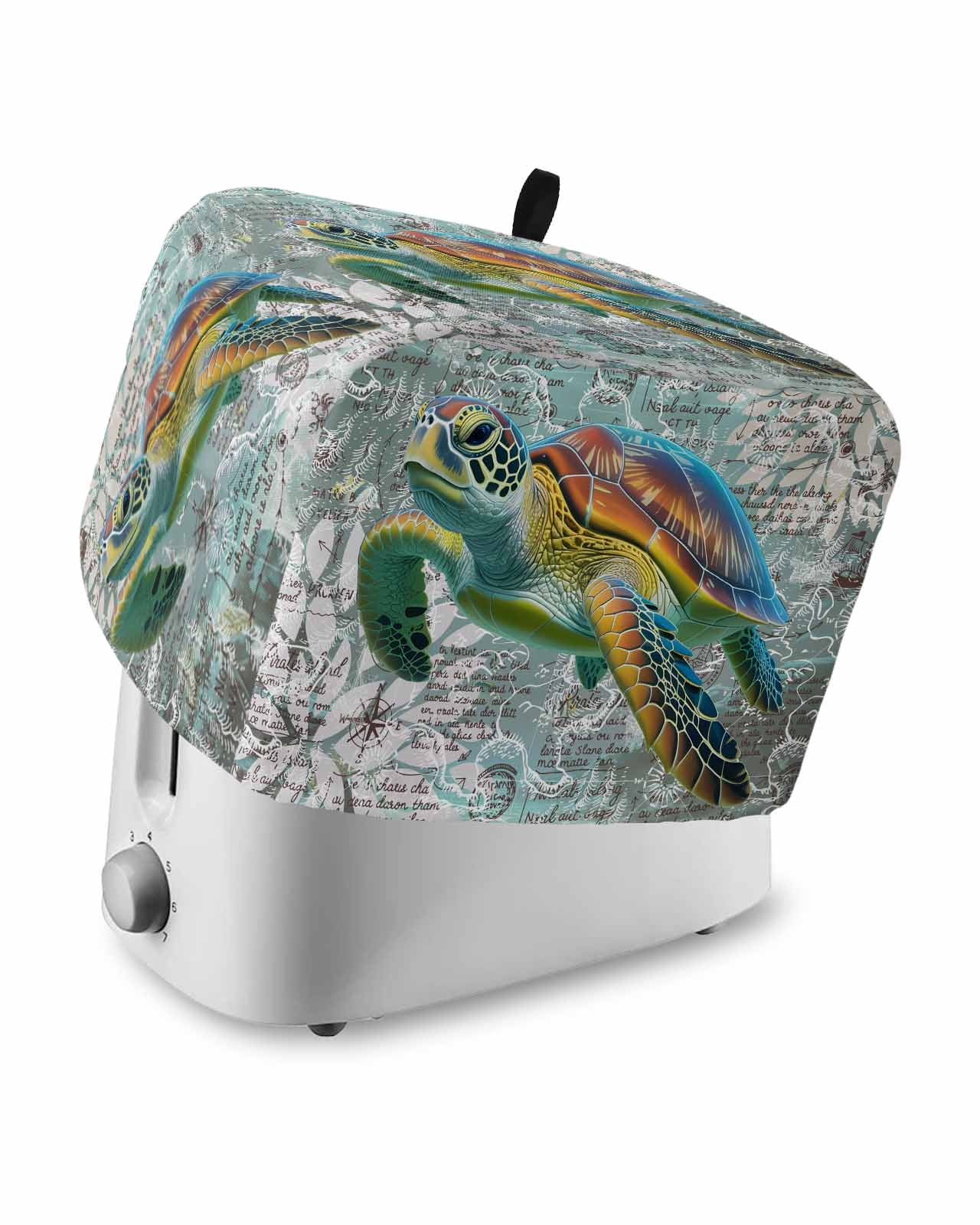 Coastal Turtle Toaster Cover 2 Slice, Small Kitchen Appliance Covers ...