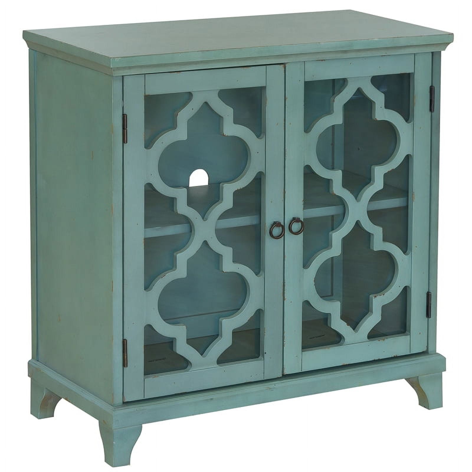 Coastal Two Door Accent Chest in Blue - Walmart.com
