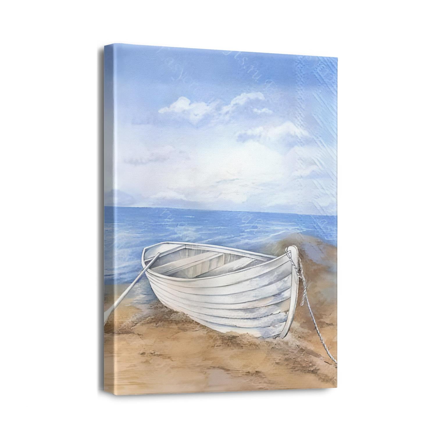 Coastal Vibes 12x16 Modern Abstract Beach Scene Artwork, Wall Painting ...