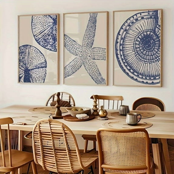 [Coastal Wall Art] 3pcs Coastal Wall Art Set - Beach-Themed Canvas ...