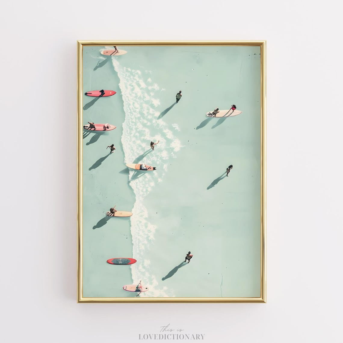Coastal Wall Art, Aerial Beach Prints, Beachy Magazine Poster, Waves ...