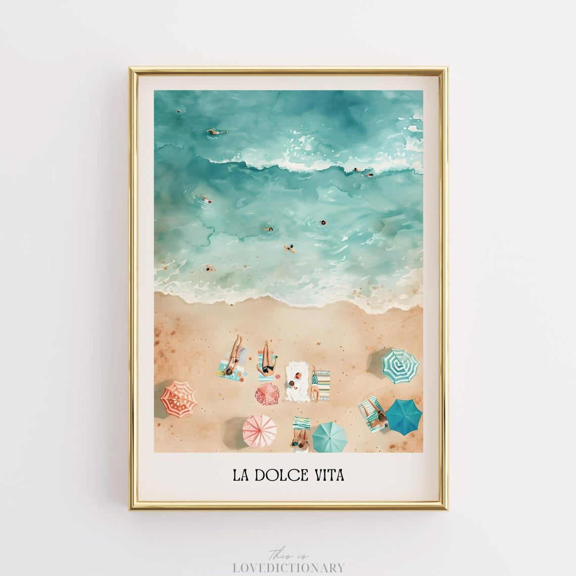 Coastal Wall Art, Aerial Beach Prints, Beachy Magazine Poster, Waves ...