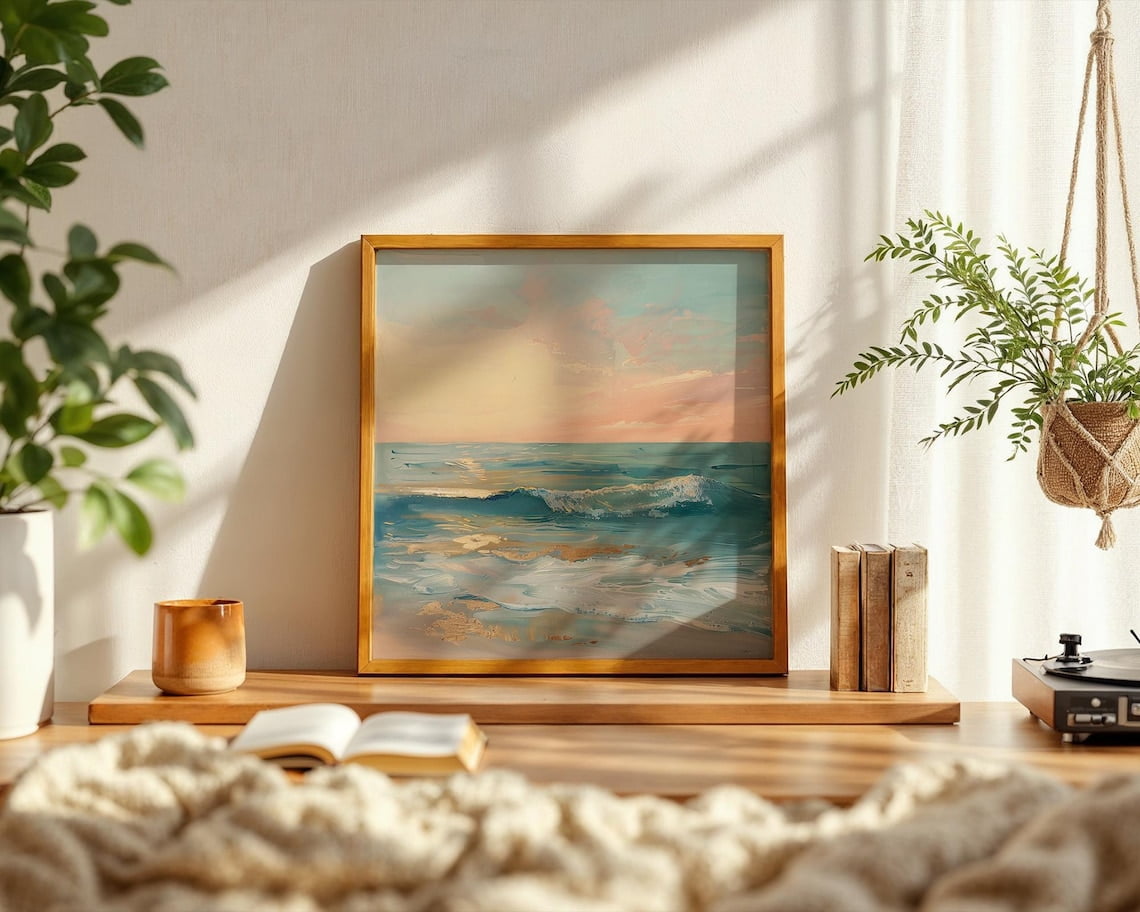 Coastal Wall Art, Ocean Waves Poster, Seascape, 24x36 UNFRAMED ...
