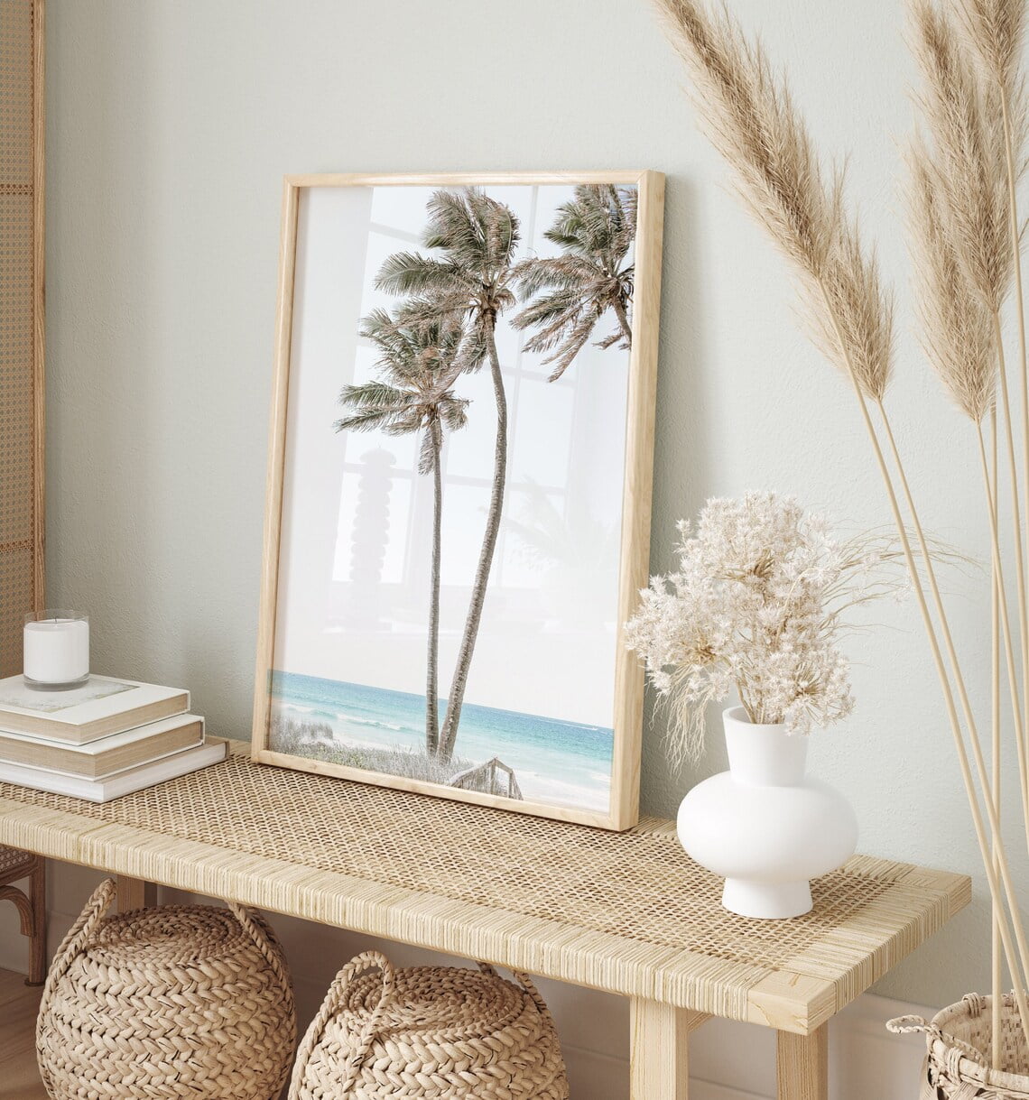 Coastal Wall Art Palm Tree Poster Beach Gallery Wall Boho Beach Posters ...