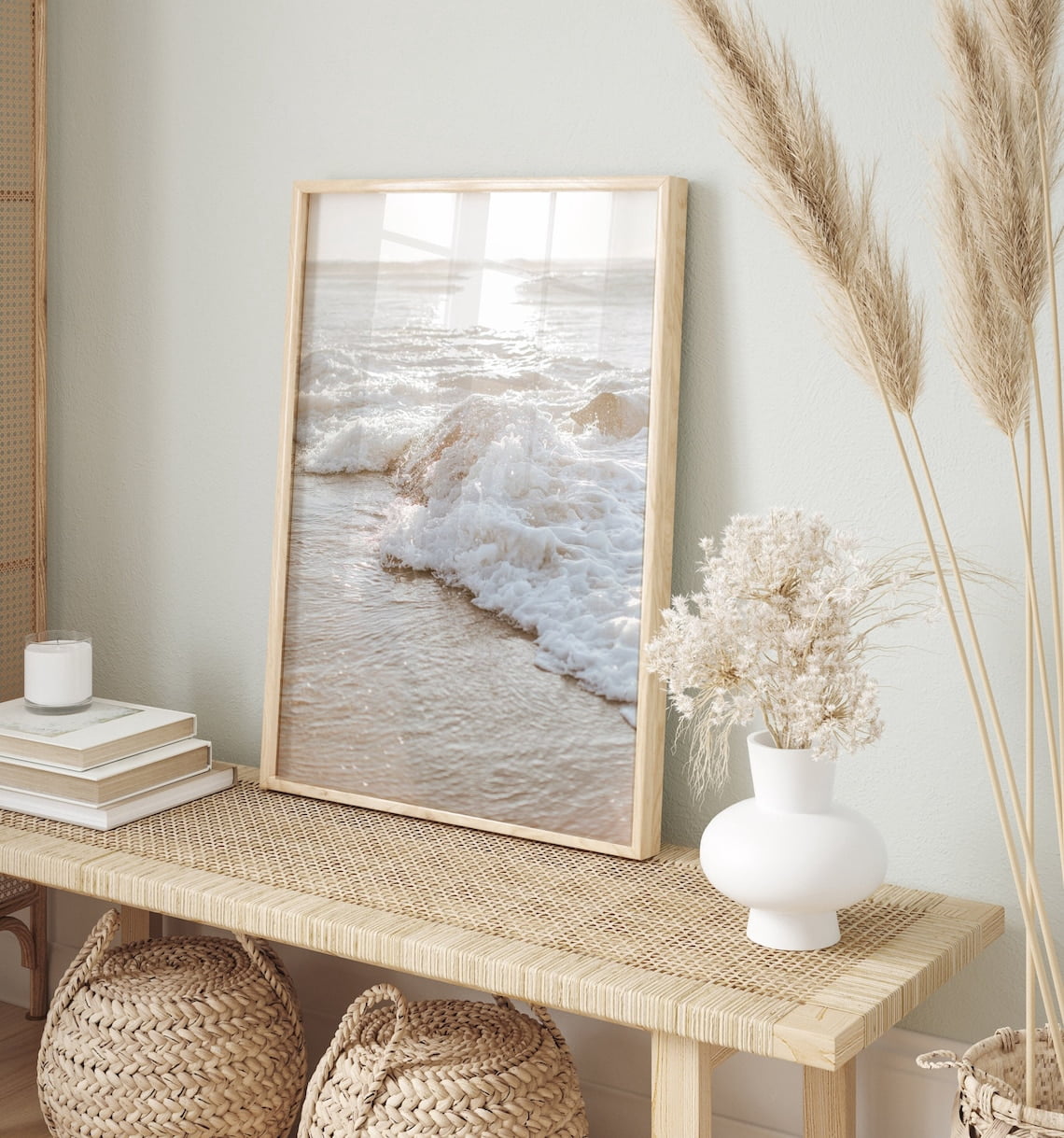 Coastal Wall Art Prints Boho House Ocean Pastel Living Room Decor ...