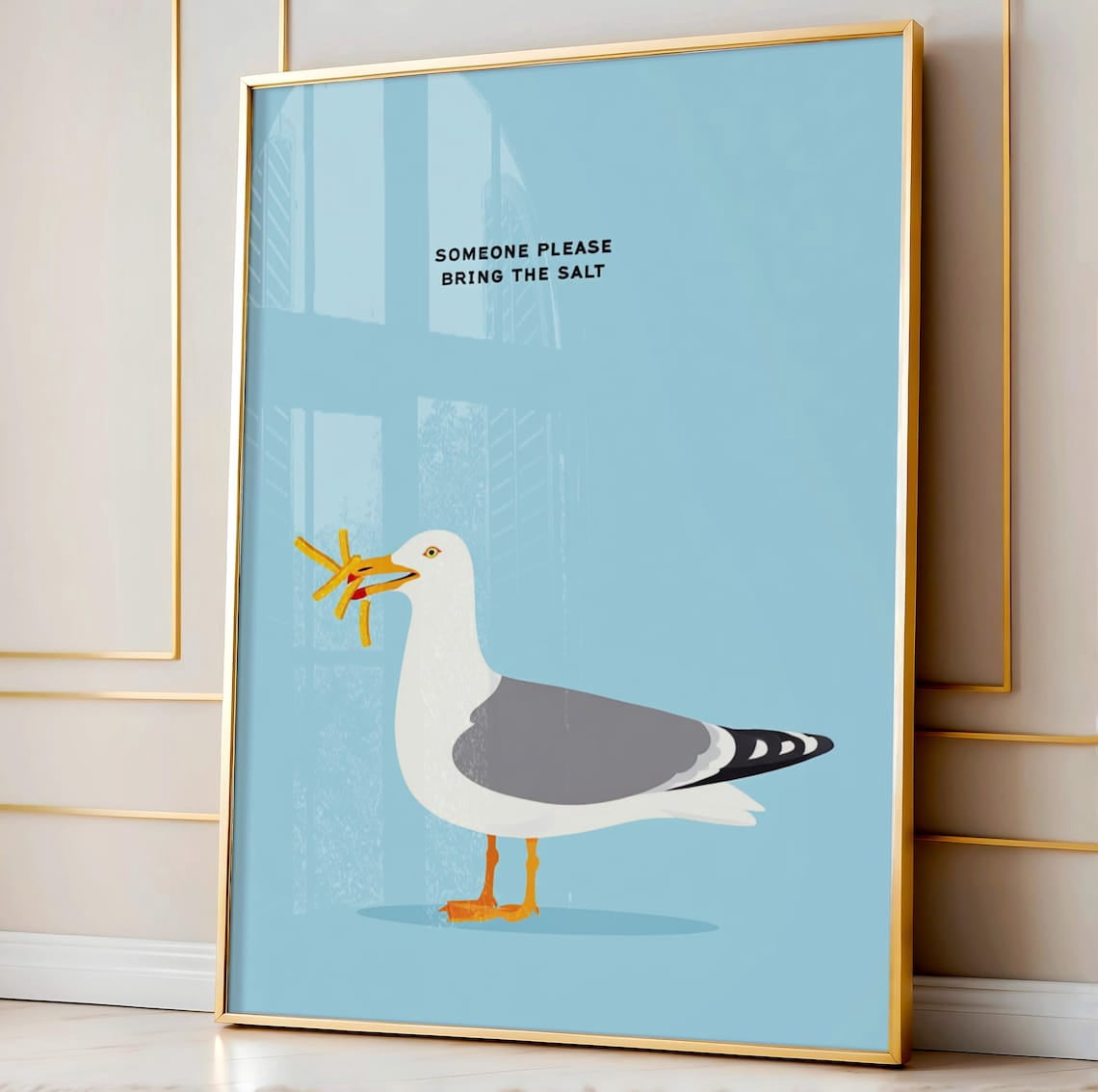 Coastal Wall Art, Seagull Poster, Nautical Home Decor, Ocean Lover Gift ...