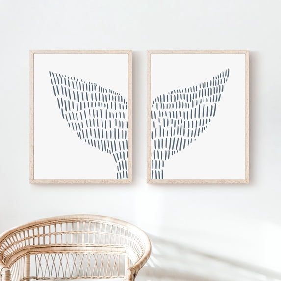 Coastal Wall Art Whale Tail Diptych Print Hamptons Nautical Decor Whale ...