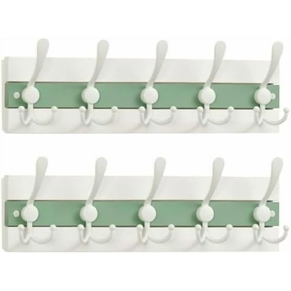 Coastal Wall Mounted Coat Rack - 16-7/8" Beach House Entryway Wooden ...