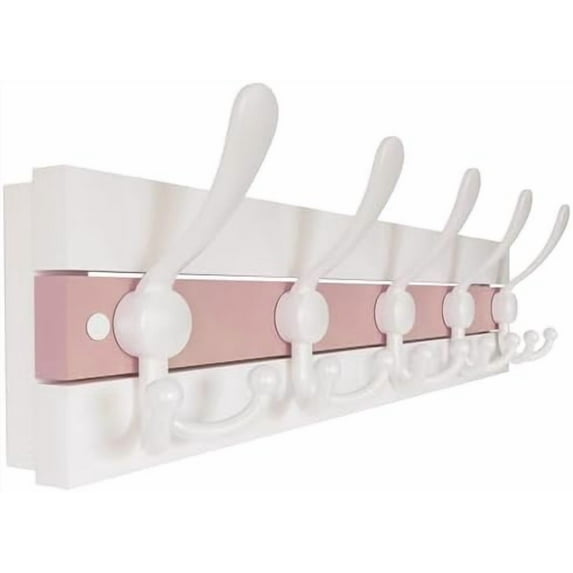 Coastal Wall Mounted Coat Rack - 16-7/8" Beach House Entryway Wooden ...