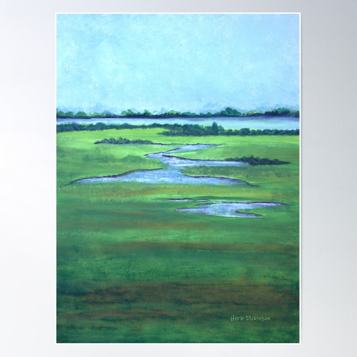 Coastal Waterways Poster Wall Art, Modern Wall Decor For Living Room ...