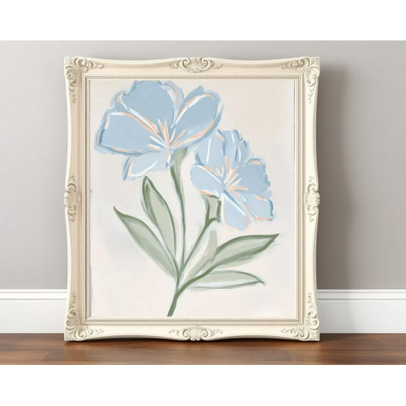 Coastal Wildflower Poster Preppy Cottagecore Floral Art, Unframed ...