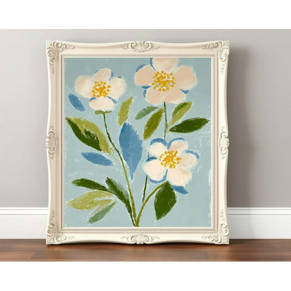 Coastal Wildflower Poster Preppy Cottagecore Wall Art Poster, Unframed ...