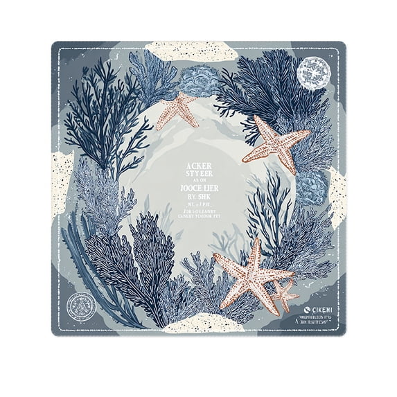 Coastal and nautical themed mahjong table mat - Walmart.com