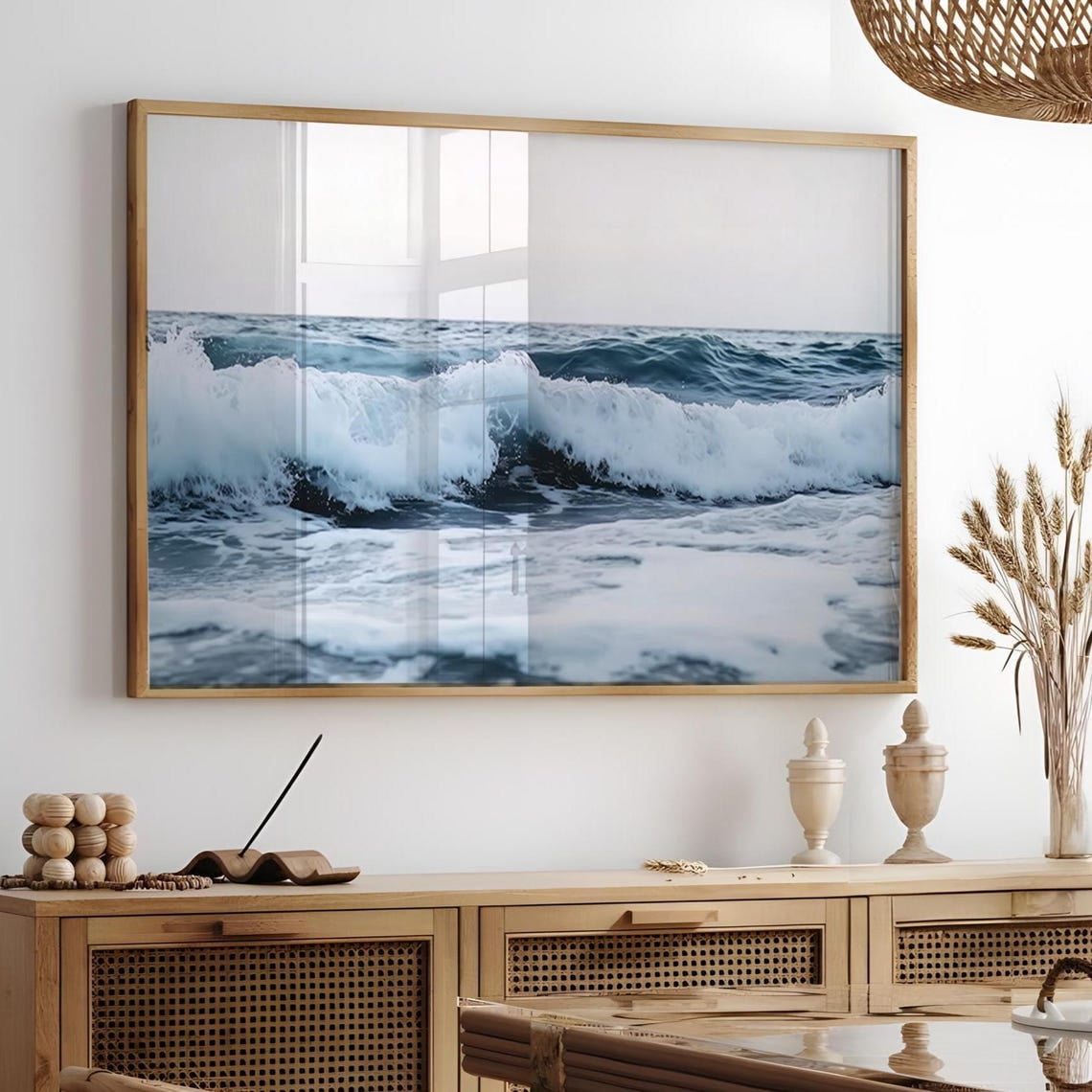 Coastalable Ocean Waves Coastal Photography Seascape Boho Beach Cottage ...