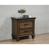 Coaster 200972-CO 2 Drawer Nightstand, Burnished Oak - Walmart.com