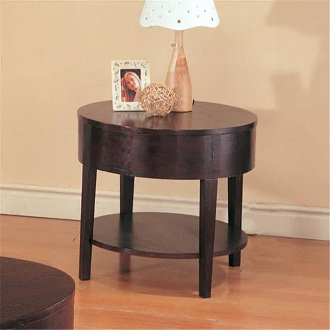 Coaster 3940 Gough Round End Table with Shelf - Walmart.com