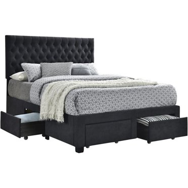 Coaster Knox Transitional Fabric Upholstered Eastern King Platform Bed ...