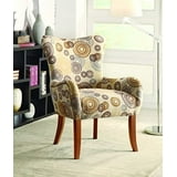 Coaster 902052 Plush Patterned Accent Chair, Beige Circles - Walmart.com
