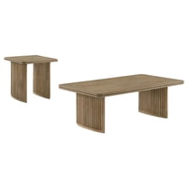 Viktor 55"L Light Brown Solid Wood Coffee Table - Walmart.com