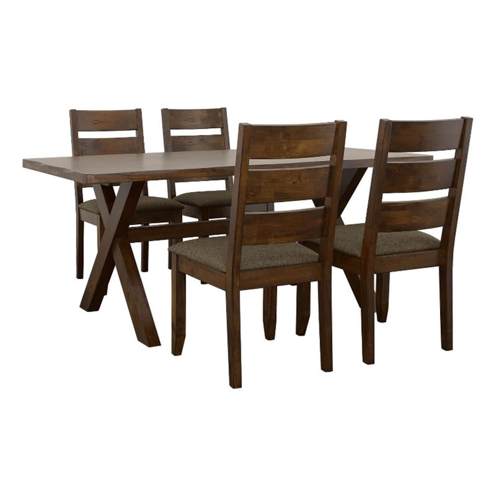 Alston 5-piece Rectangular Dining Table Set Knotty Nutmeg - Walmart ...
