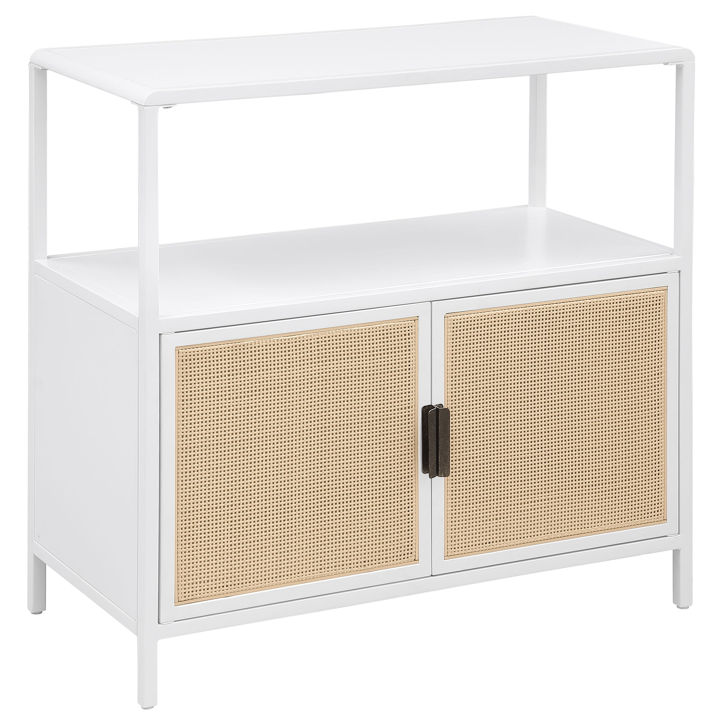 Amherst 2-door Radio Weave Cane Metal Accent Cabinet White - Walmart.com