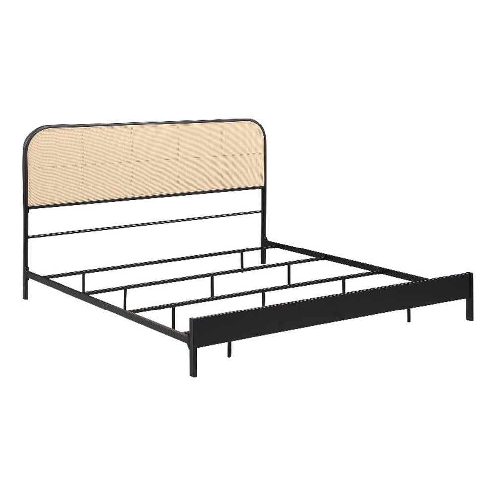 Coaster Amherst Radio Weave Rattan Coastal Metal Eastern King Bed in ...