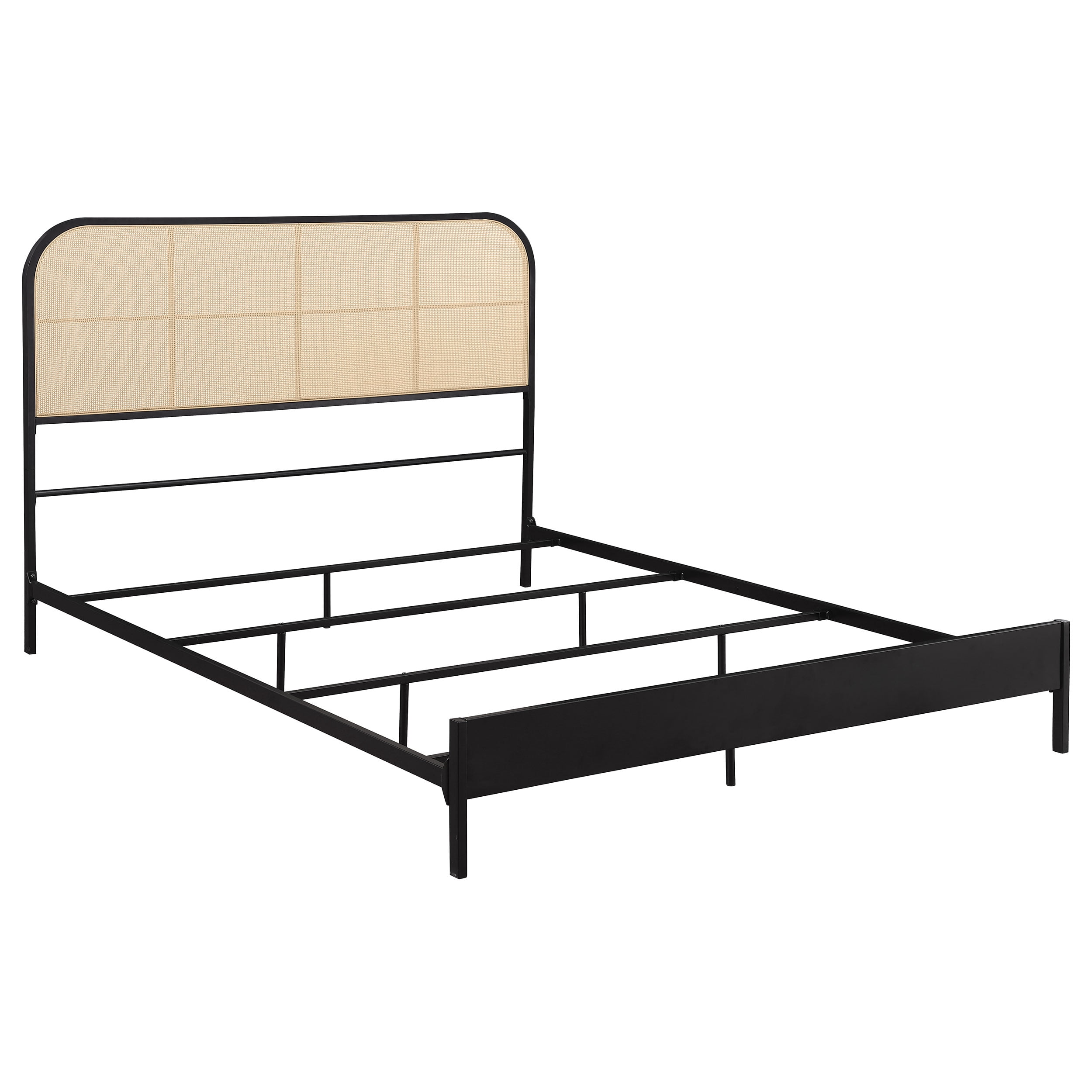 Amherst Radio Weave Rattan Metal Queen Bed Black - Walmart.com