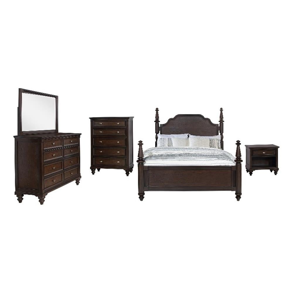 Andover 5-piece Eastern King Bedroom Set Dark Oak - Walmart.com