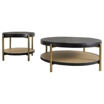 Jason 3-piece Round Marble Coffee and End Table Set White - Walmart.com