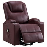 Armstrong Upholstered Power Lift Massage Recliner Wine - Walmart.com