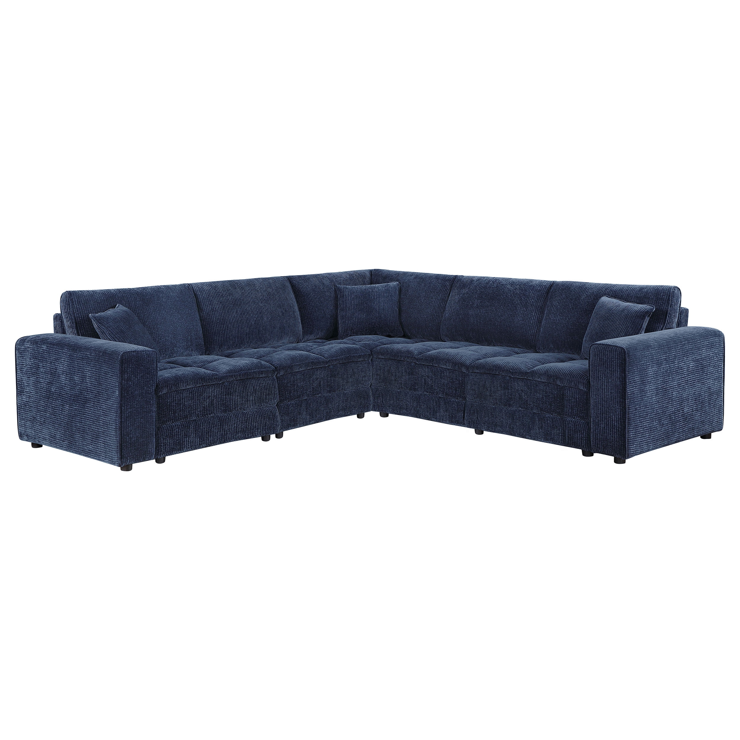 Atlantic 5-piece Upholstered Modular Sectional Sofa Blue - Walmart.com