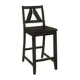 Coaster Bairn 24.5" Wood Counter Stool with Low Back in Black Sand ...
