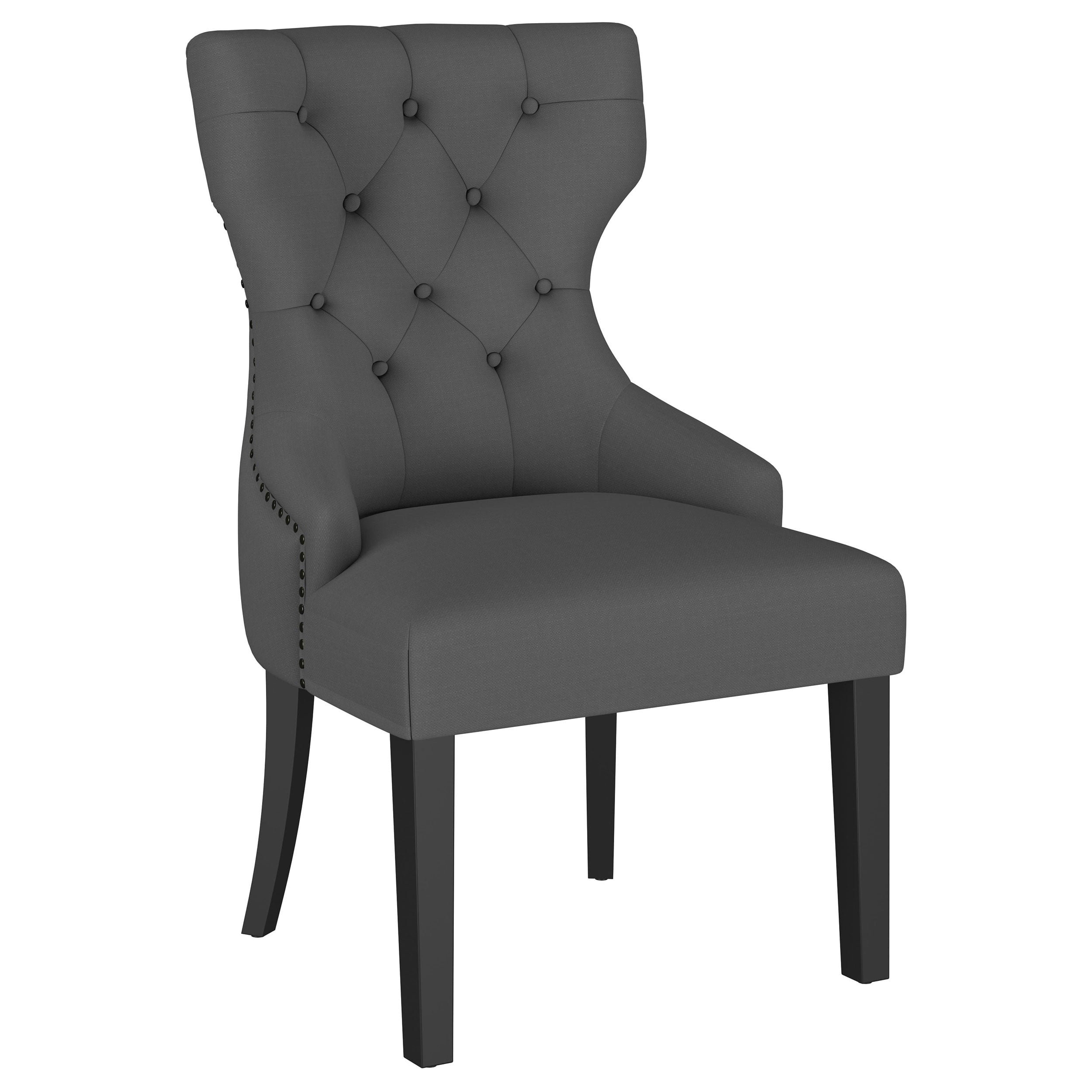 Baney Fabric Upholstered Dining Side Chair Grey and Black - Walmart.com