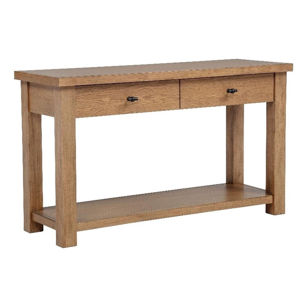 Coaster Beasley 2-Drawer Rectangular Wood Console Table in Golden Oak ...